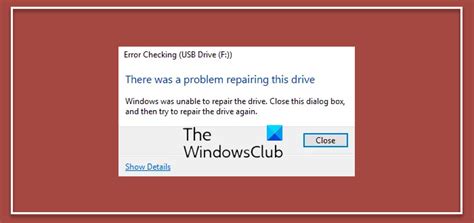 Windows Was Unable To Repair The Drive In Windows 11 10