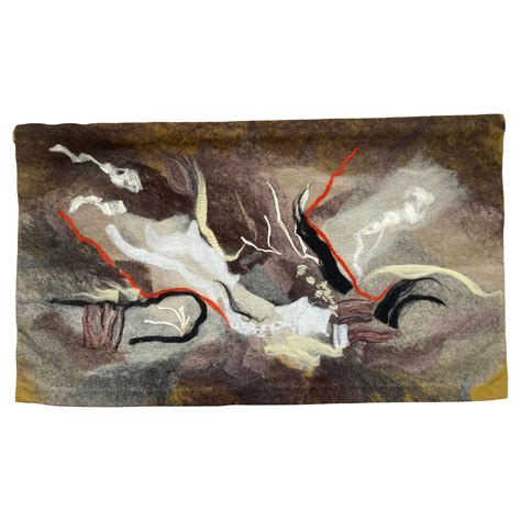 Midcentury Abstract Design Handmade Wool Tapestry 1960s For Sale At