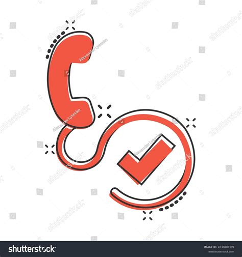 Phone Check Mark Icon Comic Style Stock Vector Royalty Free 2236888359 Shutterstock