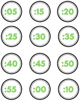 Time Circles For Analog Clocks By WildOnesAndTwos TPT
