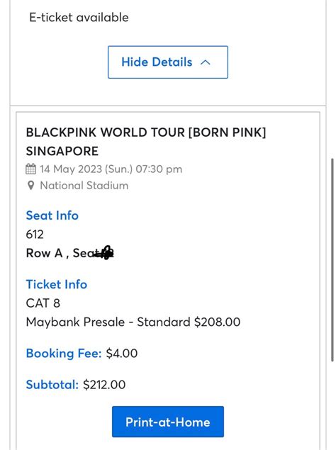 Selling Blackpink Concert Ticket Tickets And Vouchers Event Tickets On