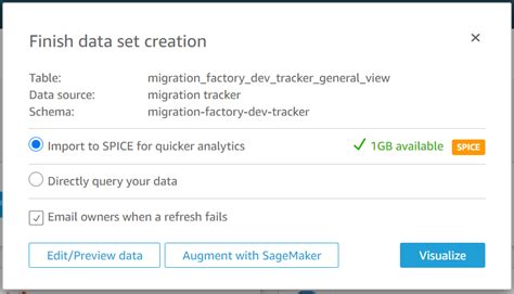 第 8 步 （可选）构建迁移跟踪仪表板 Aws 上的云迁移工厂