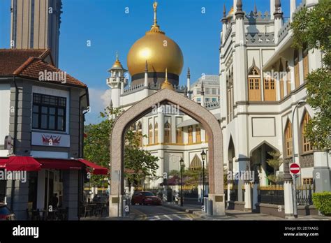 View From Kandahar St Of Landmark Sultan Mosque A Heritage Mosque In