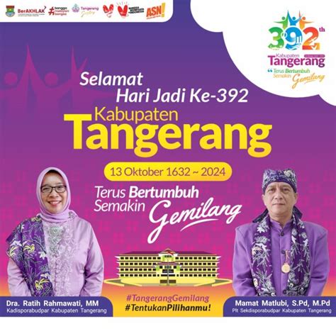 Dispora Budpar Kabupaten Tangerang Mengucapkan Selamat Hari Jadi