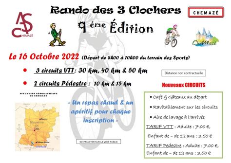 Flyer Rando Des 3 Clochers Le 16 10 2022 Ref 73163