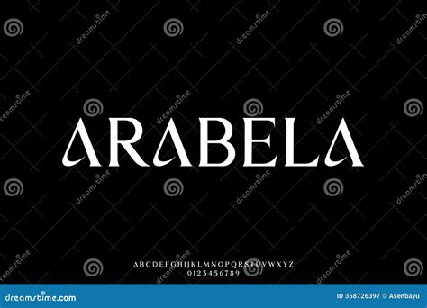 Beautiful Luxury Sharp Serif Alphabet Display Font Vector For Branding Design Stock Vector