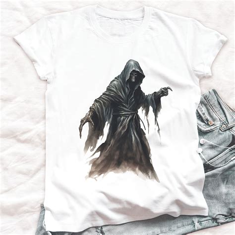 Уникална тениска за Хелоуин със страшен призрак