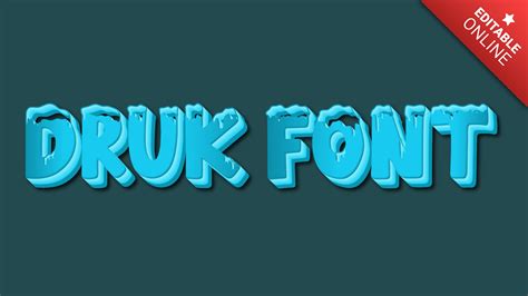 Druk Font Winter Text Effect Generator
