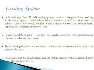 QOS Oriented Vho Scheme For Wifi And Wimax Overlay Networks PPT