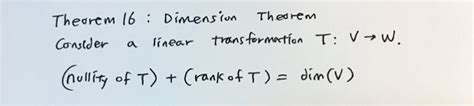 solved theorem 16 dimension theorem consider a linear