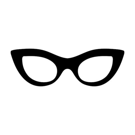 Premium Vector Vector Clipart Of The Cat Eye Shape Glasses Eps10
