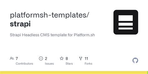 Github Platformsh Templatesstrapi Strapi Headless Cms Template For Platformsh