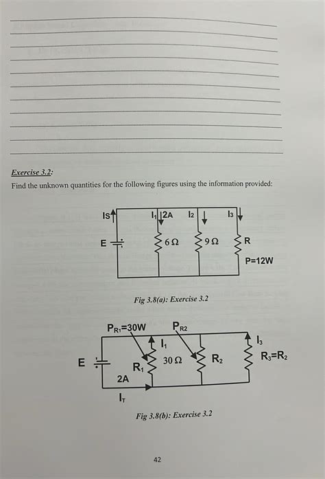 Solved Exercise For The Parallel Network Of The Figure Chegg