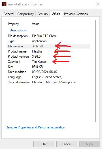 13055 Filezilla 3665 Executable Contains No Version Information