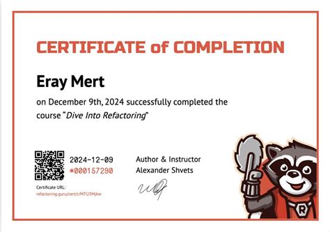 Excited To Share That Ive Successfully Completed The “dive Into Refactoring” Course By