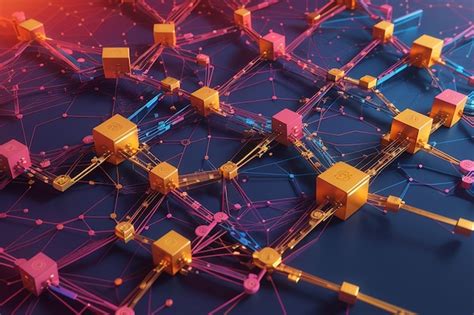 Premium Ai Image Blockchain Credentials Ensuring Trust A Visually Captivating Digital Artwork