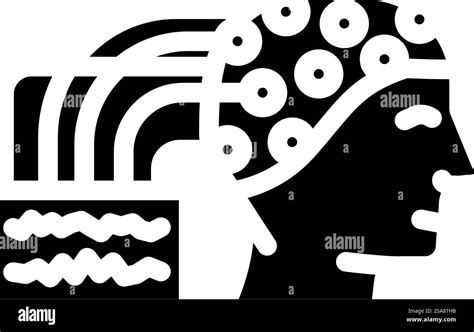 Eeg Monitoring Neuroscience Neurology Glyph Icon Vector Eeg Monitoring