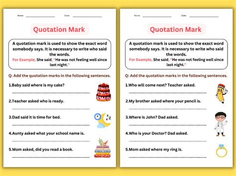 Quotation Marks Worksheet Worksheets Library