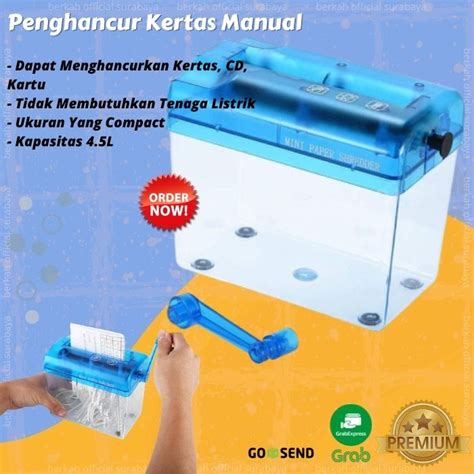 Alat Penghancur Kertas Mini Murah Penghancur Kertas Manual Alat Penghancur Kertas Manual Alat