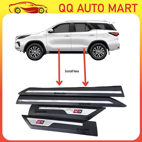 Toyota Fortuner 2016 2022 Gr Side Door Moulding Side Doors Cladding