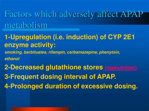 Ppt Acetaminophen N Acetyl P Aminophenol Apap Powerpoint