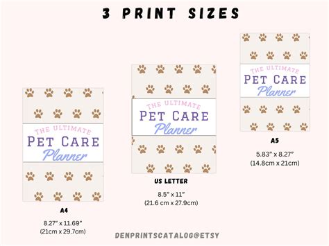 Printable Pet Planner Fillable Pet Planner Pet Care Planner Pet