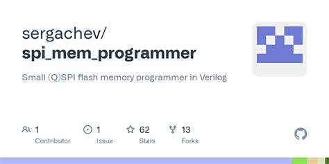 GitHub Sergachev Spi Mem Programmer Small Q SPI Flash Memory