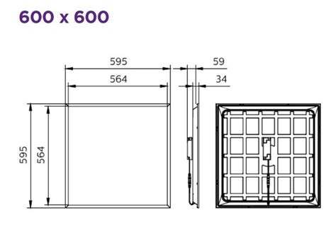 Ecolink Led Panel 600x600 34w 3400lm 840 Ugr19 Tpa 911401860584