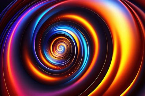 Premium Ai Image Fantastic Swirl Abstract Fractal Background Fantasy