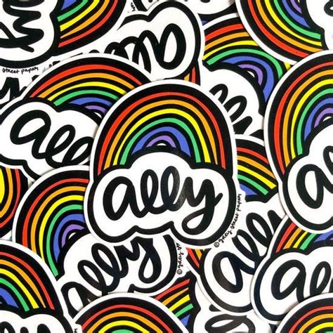 Lgbtq Ally Pride Flag Rainbow Sticker Artofit