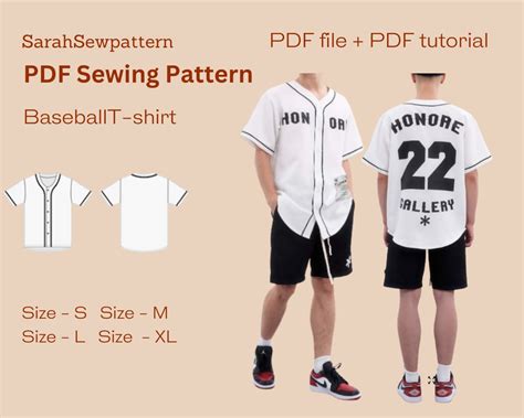 Baseball Jersey Pattern Baseball Jersey Pdf Sewing Pattern Baseball