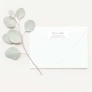 Return Address Labels Custom Address Labels Personalized Mailing Labels Minimalist Envelope