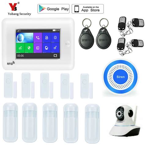 Yobang Security Touch Screen Alexa Version 433mhz Gsm Wifi Home