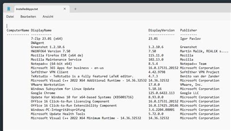 How To Quickly Create A List Of All Installed Software