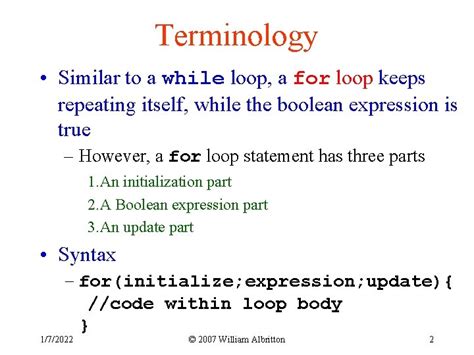 For Loop ICS 111 Introduction To Computer Science