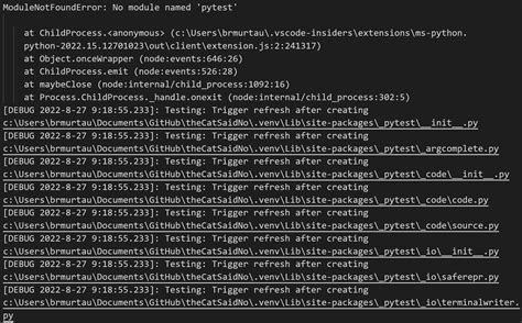 Repeated No Module In Logs Issue Microsoft Vscode Python GitHub