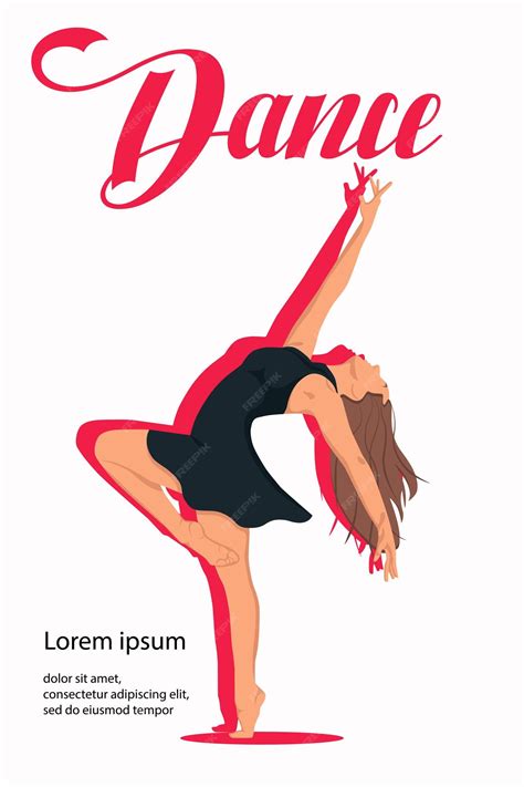 Premium Vector A Young Girl Is Dancing Vector Poster Perfect For
