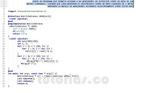 POO Objective C Matriz De Mini Drones Tutorias Co