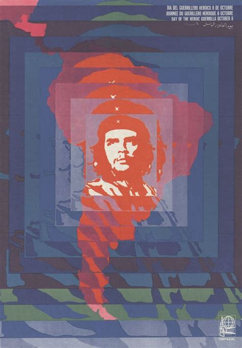 A Poster With An Image Of A Man In Red And Blue On The Cover Of A Magazine