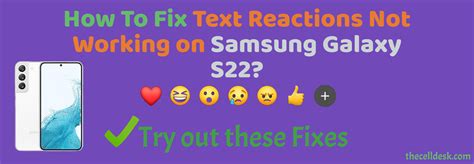 How To Fix Samsung Galaxy S Text Reactions Not Working