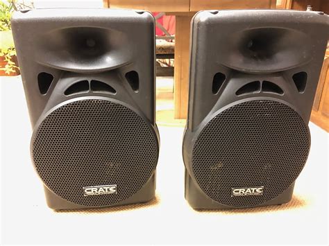 2 Passive Speakers Crate Audio Sound Scape Series Ss15 Na Reverb
