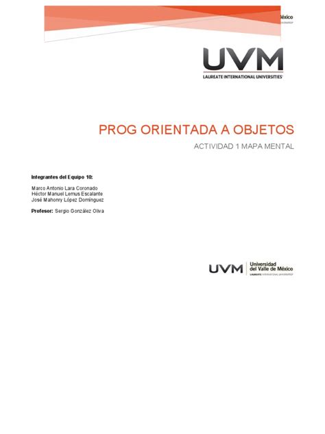 Actividad 1 Poo Pdf Objeto Informática Programación Orientada A Objetos