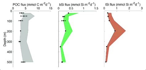 Calculated Fluxes Of Particulate Organic Carbon Biogenic And
