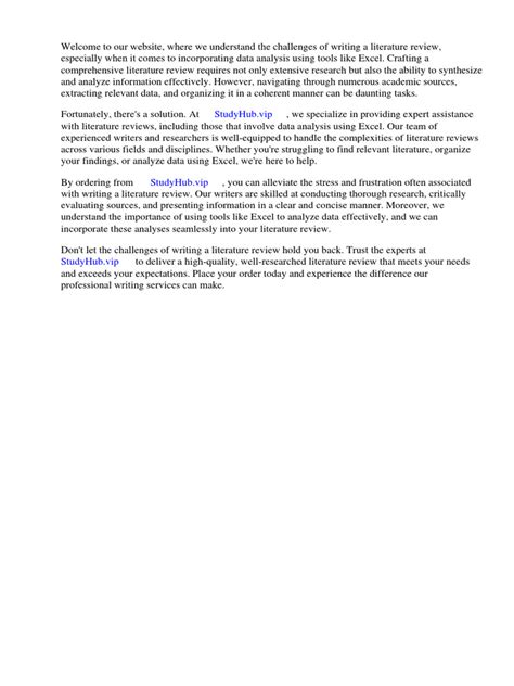 literature review using excel pdf sampling statistics statistics