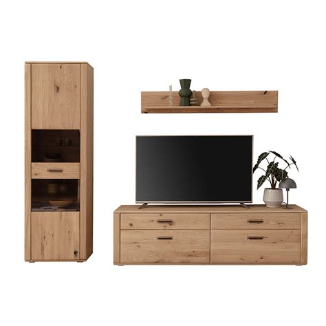 Lomadox Wohnwand Ancona 05 3 St Vitrine Wandboard Lowboard