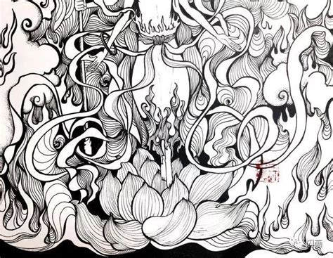 哪吒线描图片 哪吒的线描怎么画 哪吒之童降世线描画 第10页 大山谷图库