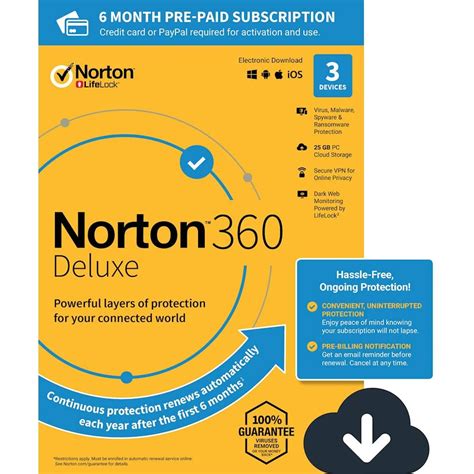 Best Buy Symantec Norton 360 Deluxe 3 Devices 6 Month Subscription