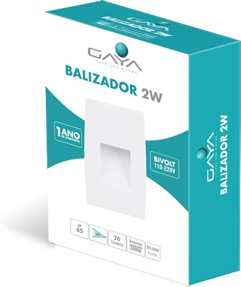 Balizador Redondo Bivolt Preto Gaya Br Eletrônicos