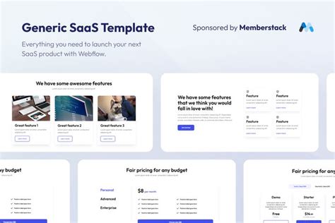 The Ultimate SaaS UI Kit Generic SaaS Template Webflow Templates Saas Templates Ui Kit
