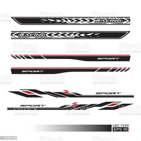 사이드 차체 벡터 스트라이프 데칼 두 부품에 대한 차량 벡터 데칼 스트라이프 교통수단에 대한 스톡 벡터 아트 및 기타 이미지 교통수단 포장하기 데칼 Istock